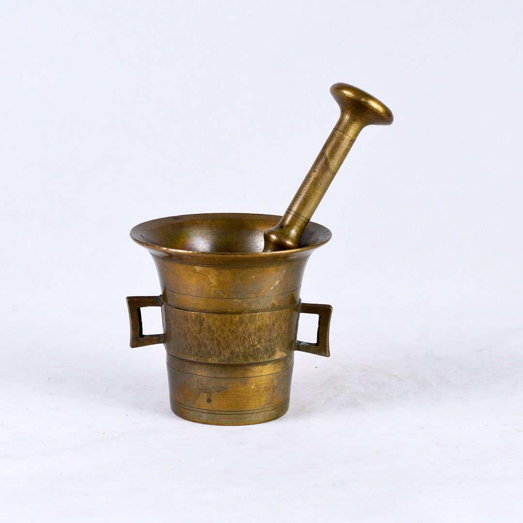 Old Heavyweight Moroccan Solid Brass Mortar and Pestle (N3203) - Etsy