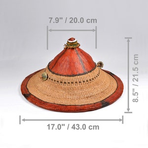 Large Vintage African Folk Crafts Natural Woven Traditional Mali Hat ...