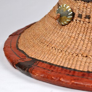 Large Vintage African Folk Crafts Natural Woven Traditional Mali Hat ...