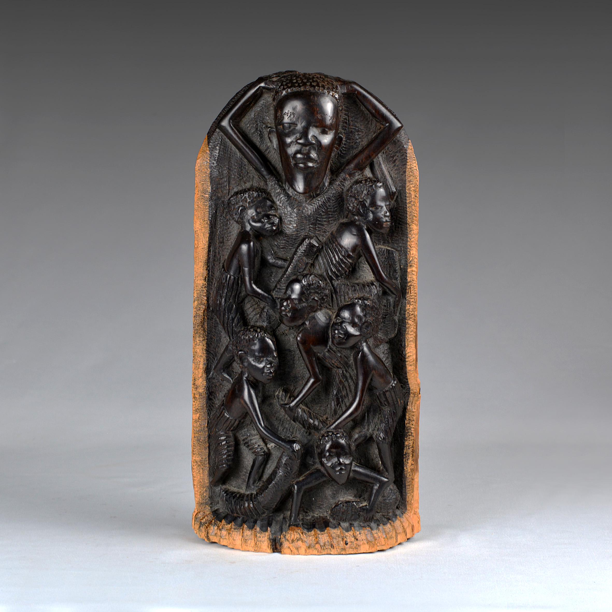 Vintage Makonde Ebony Tree of Life Sculpture: Tanzanian Tribal Art (11. ...