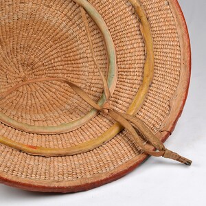 Large Vintage African Folk Crafts Natural Woven Traditional Mali Hat ...