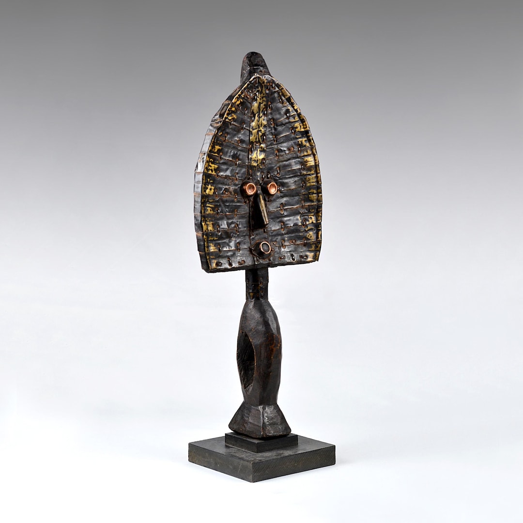 Vintage African Tribal Art Double Faces Kota Mahongwe Reliquary ...