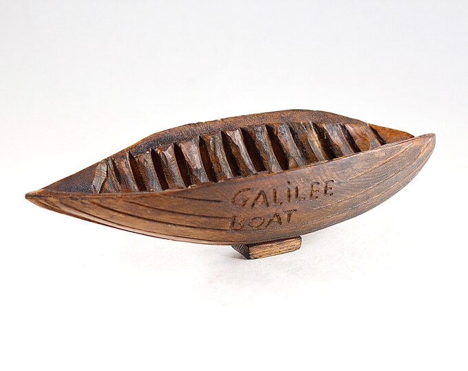 Ancient Galilee Boat (jesus Boat) Carved Wooden Model 9.9"/ 25.2cm (L ...
