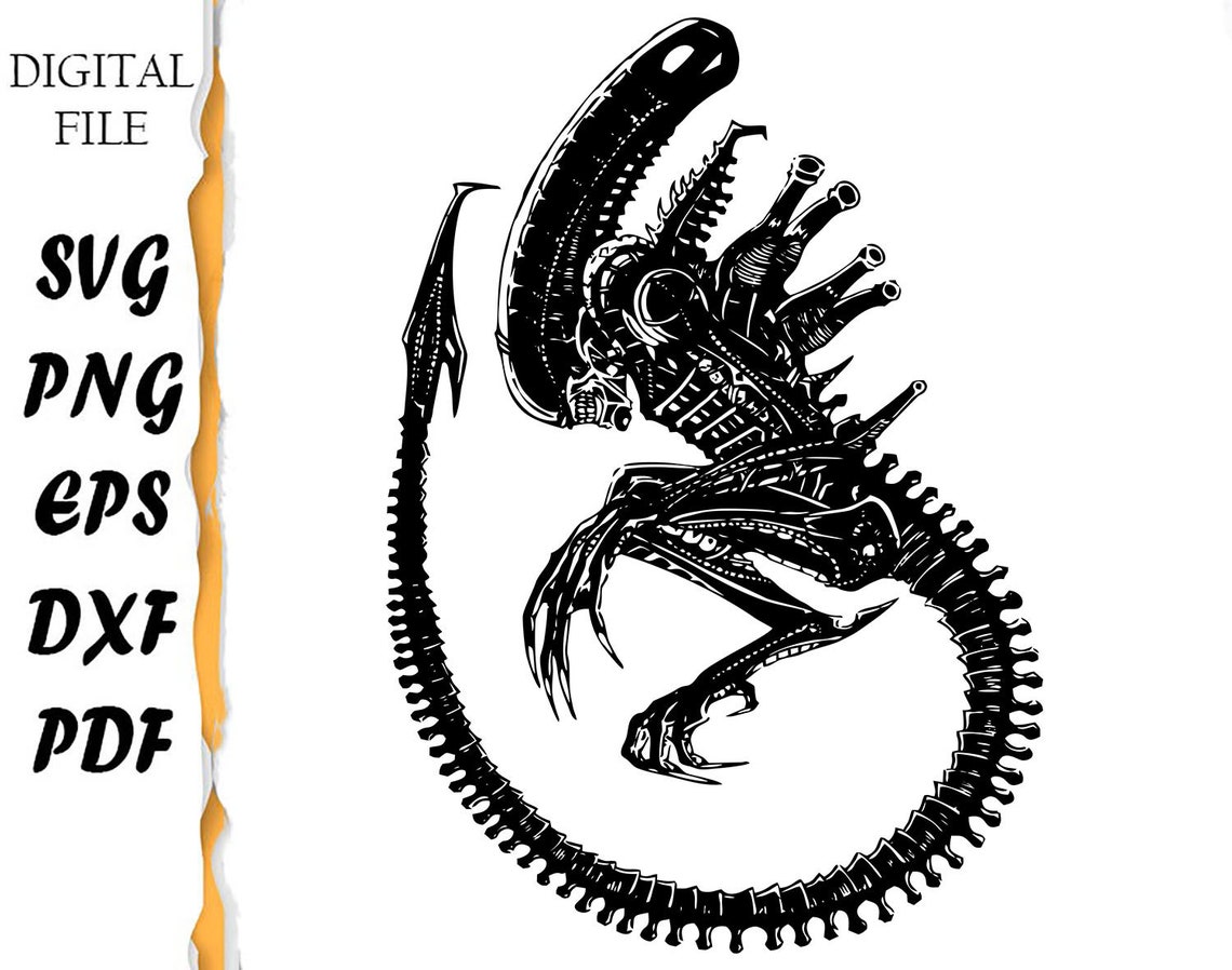Alien Vector Cut Cricut Silhouette Xenomorph Cricut Design | Etsy