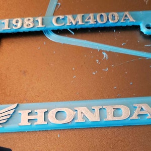 Custom Motorcycle License Plate Frame - Etsy