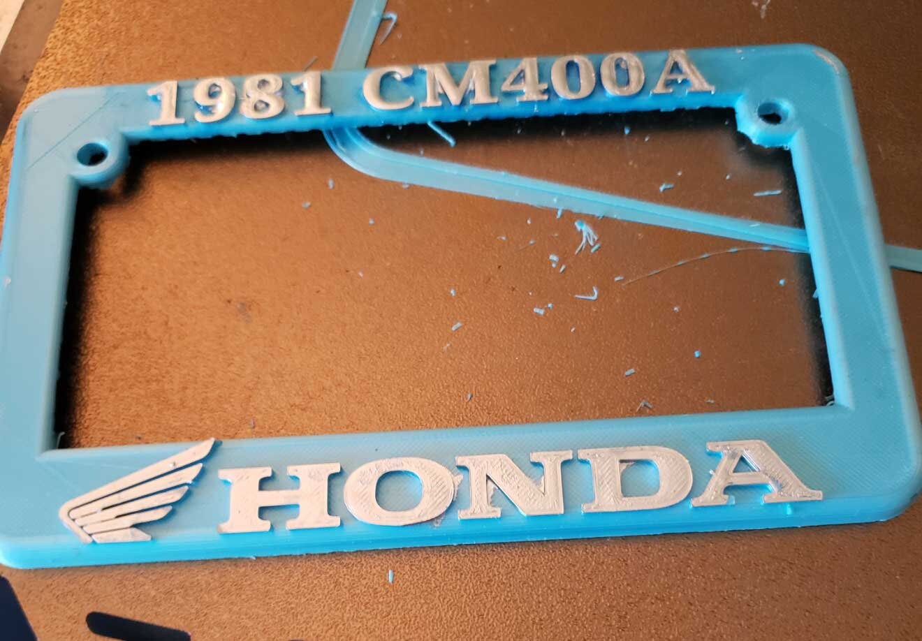 Custom Motorcycle License Plate Frame - Etsy