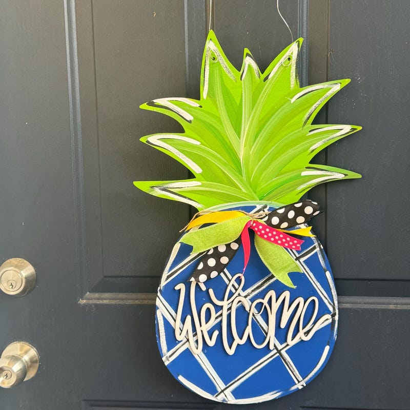 Pineapple Door Decor - Etsy