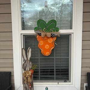 Easter Door Hanger Front Porch Sign Spring Front Porch Carrot Easter ...