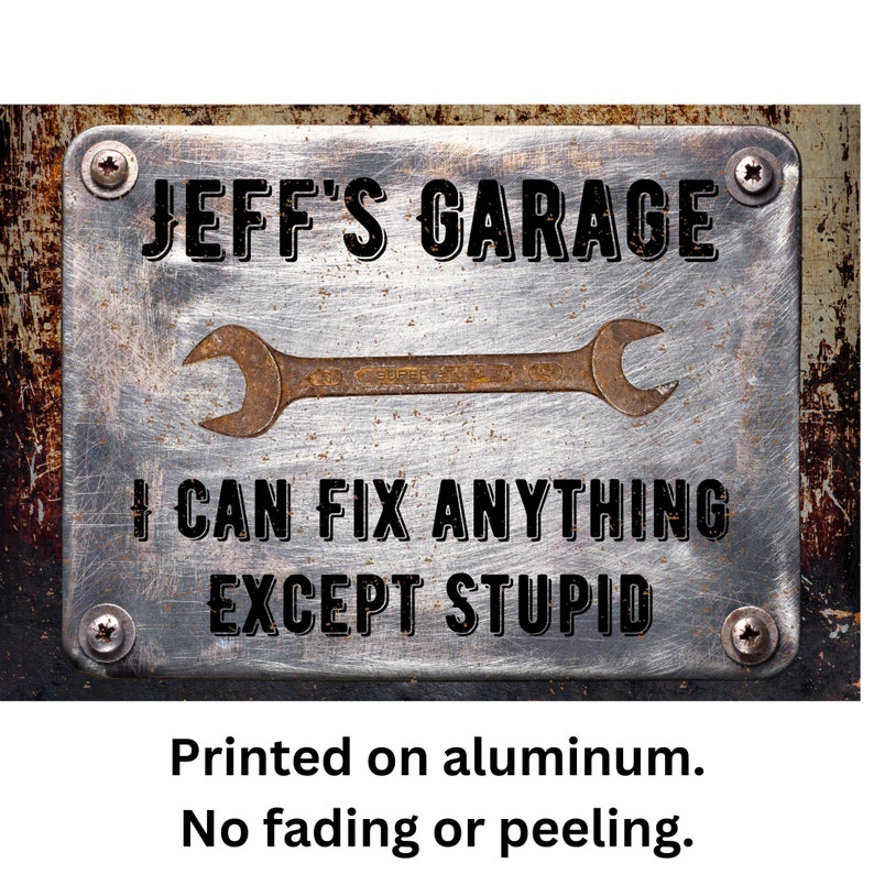 Plaque de garage personnalisée, plaque de garage de papa, cadeau personnalisé pour la fête des ...