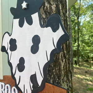 Halloween Door Hanger Boo Y'all Cowboy Ghost Door Hanger Cowboy Home ...