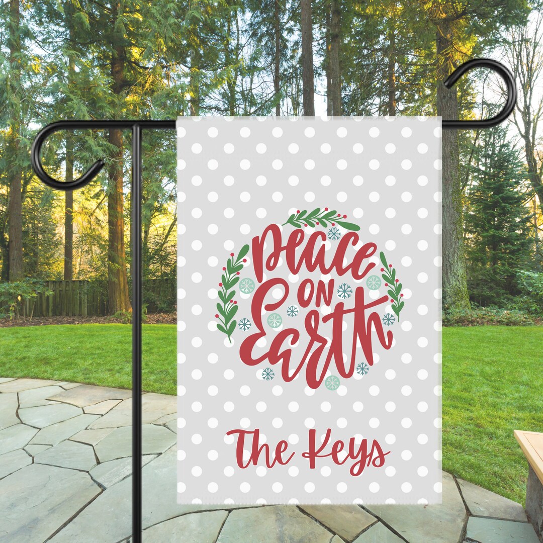Christmas Flag, Christmas Peace on Earth, Christmas Decor, Welcome Flag ...