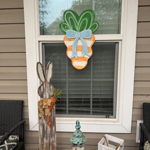 Easter Door Hanger Front Porch Sign Spring Front Porch Carrot Easter ...
