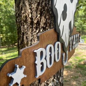 Halloween Door Hanger Boo Y'all Cowboy Ghost Door Hanger Cowboy Home ...