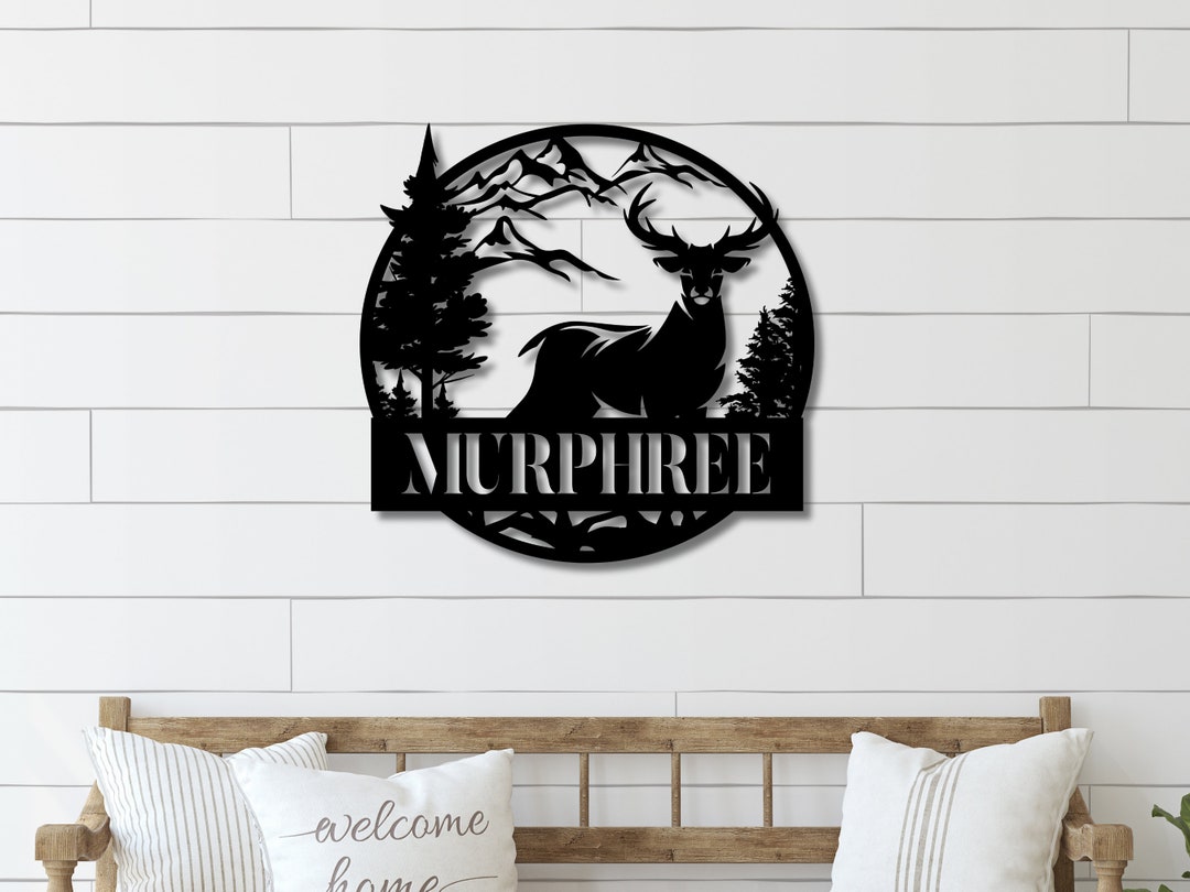 Custom Deer Sign Custom Metal Art Personalized Hunting Club Metal ...