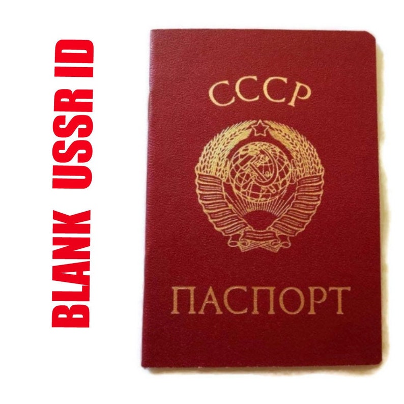 Original BLANK USSR Passport Union of Soviet Socialist Republics ...