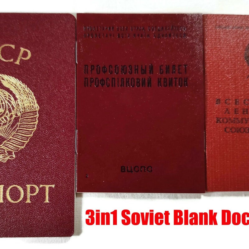 Soviet Union Id Card - Etsy