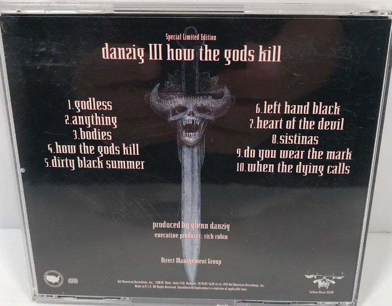 Vintage Danzig III How the Gods Kill Special Limited Alternate ...