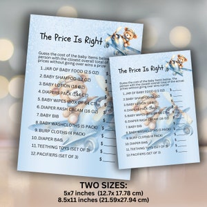 The Price is Right Baby Shower Game, Printable Guess the Price Game ...