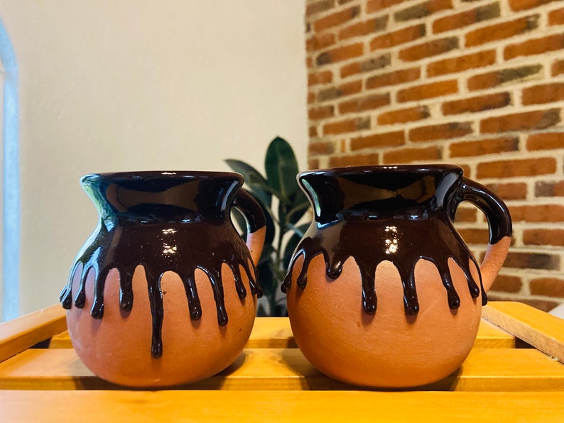 2 JARRITOS Mexicanos De Barro Mexica Cup Mexican Clay - Etsy