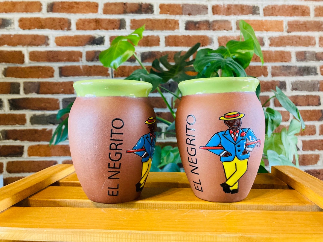 1 Mexican Lottery Cup EL NEGRITO Cantarito Clay Cup Jarrito Cup ...