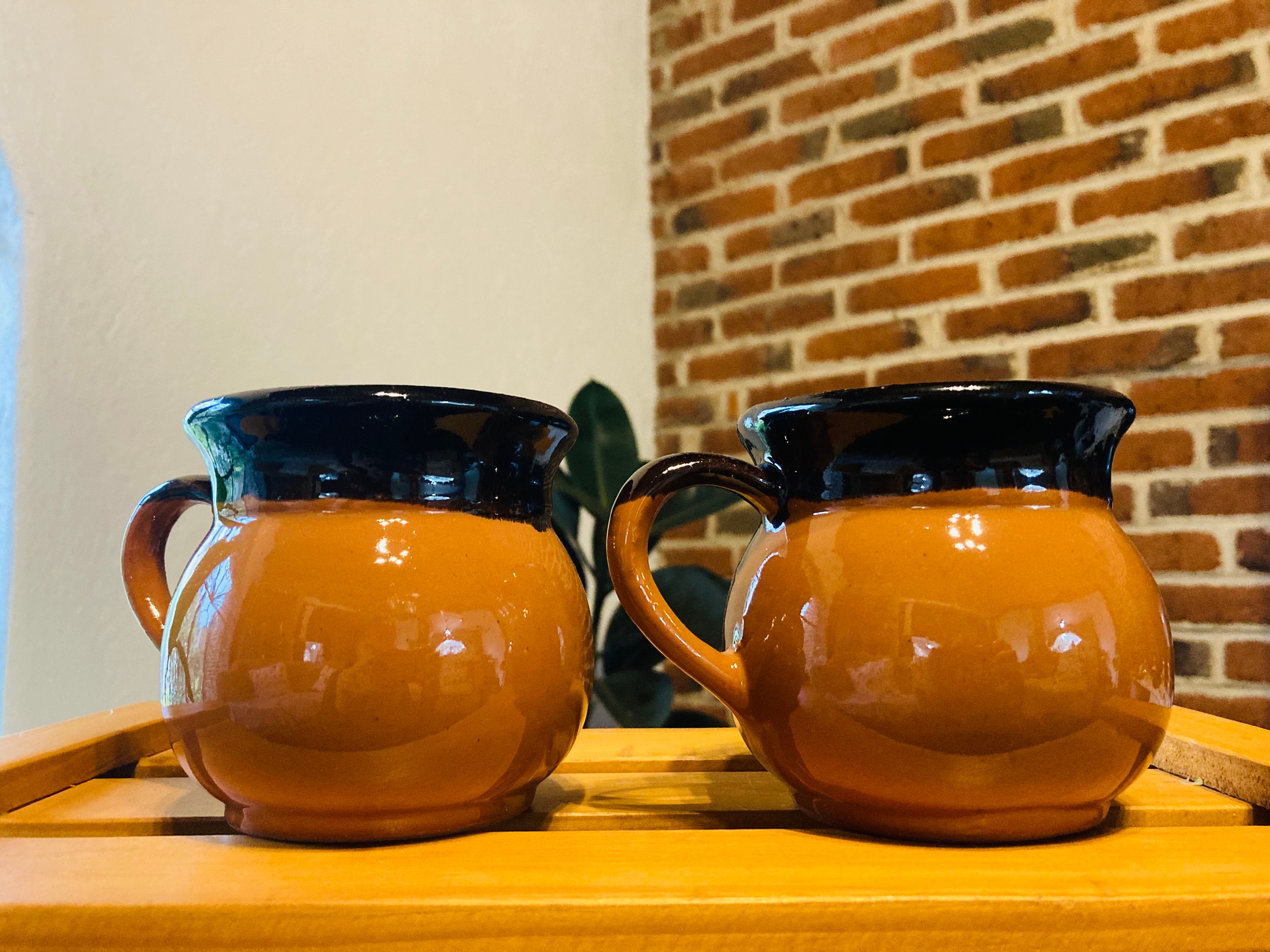 2 JARRITOS Mexicanos de barro mexica cup mexican clay Taza - Etsy México