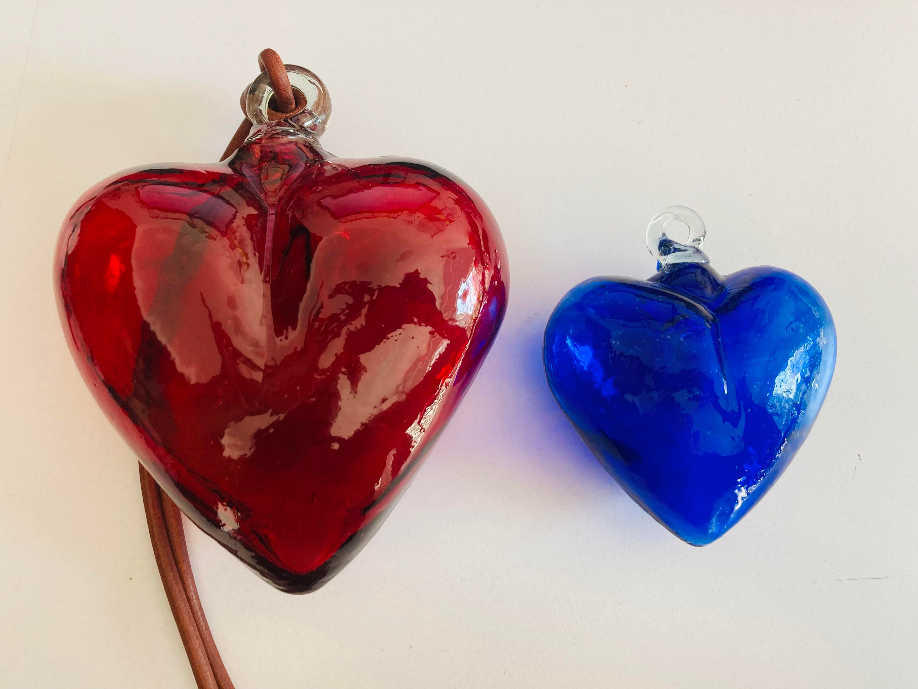 Beautiful MEDIUM Blown Glass Heart. Glass Heart BLOWN GLASS - Etsy