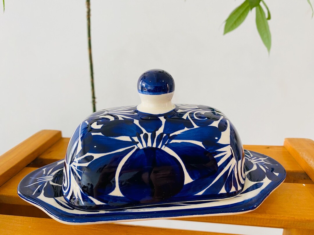 Authentic Mexican Talavera Butter Dish, Beautiful Mexican Art. - Etsy