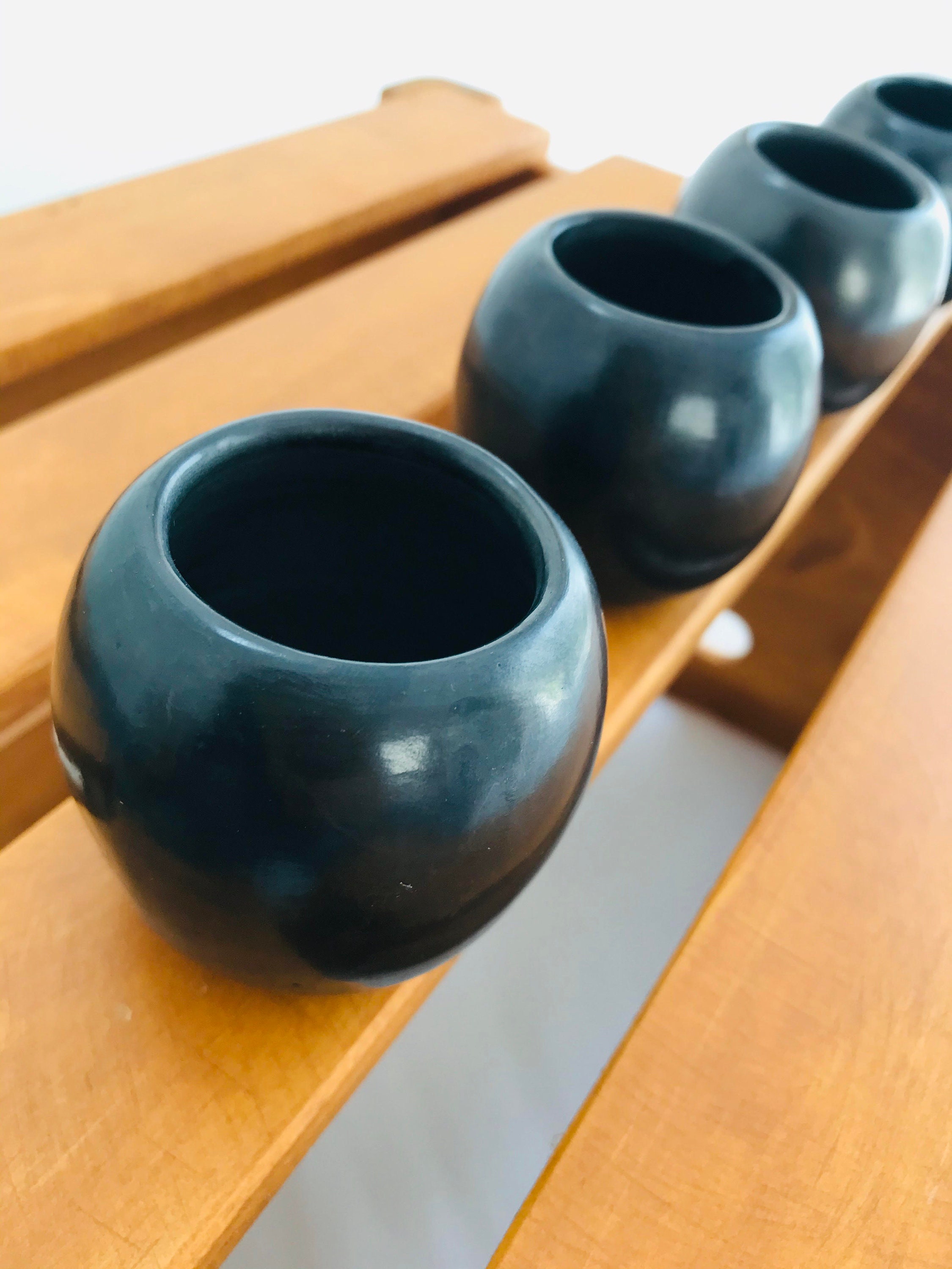 1 Tequila Maker Black Clay Mezcal Shooting Glasses Clay - Etsy