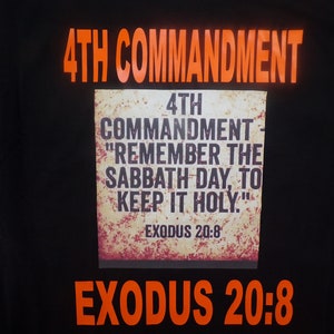4th Commandment Remember the Sabbath Day and Keep It Holy Black - Etsy