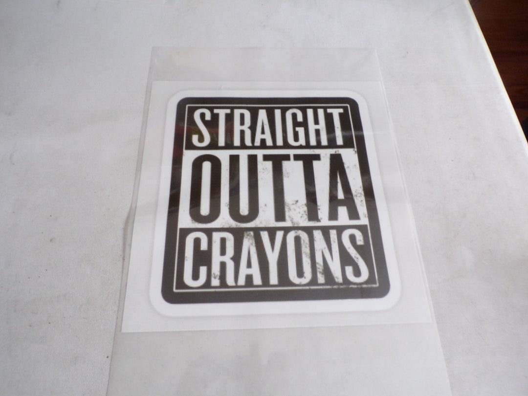 Straight Outta Crayons Iron on Patch - Etsy