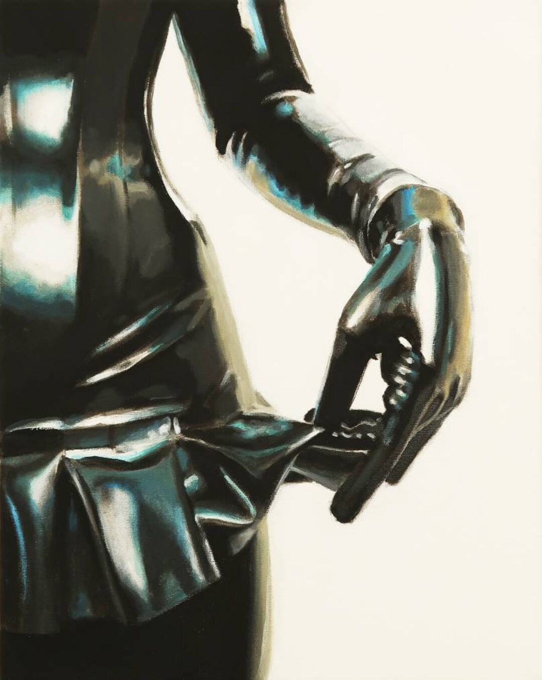 Art Print Fine Art Sexy Original Art Rubber Fashion Rubber Clothing Latex Fashion Latex 