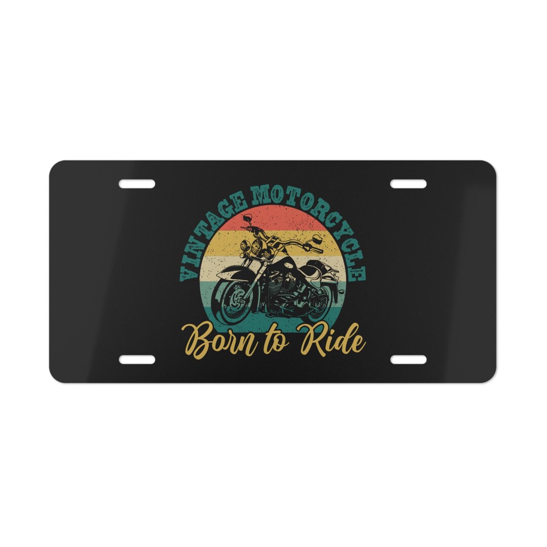 Born to Ride Amputee Wheelchair Vanity Plate, Vintage Motorcycle ...