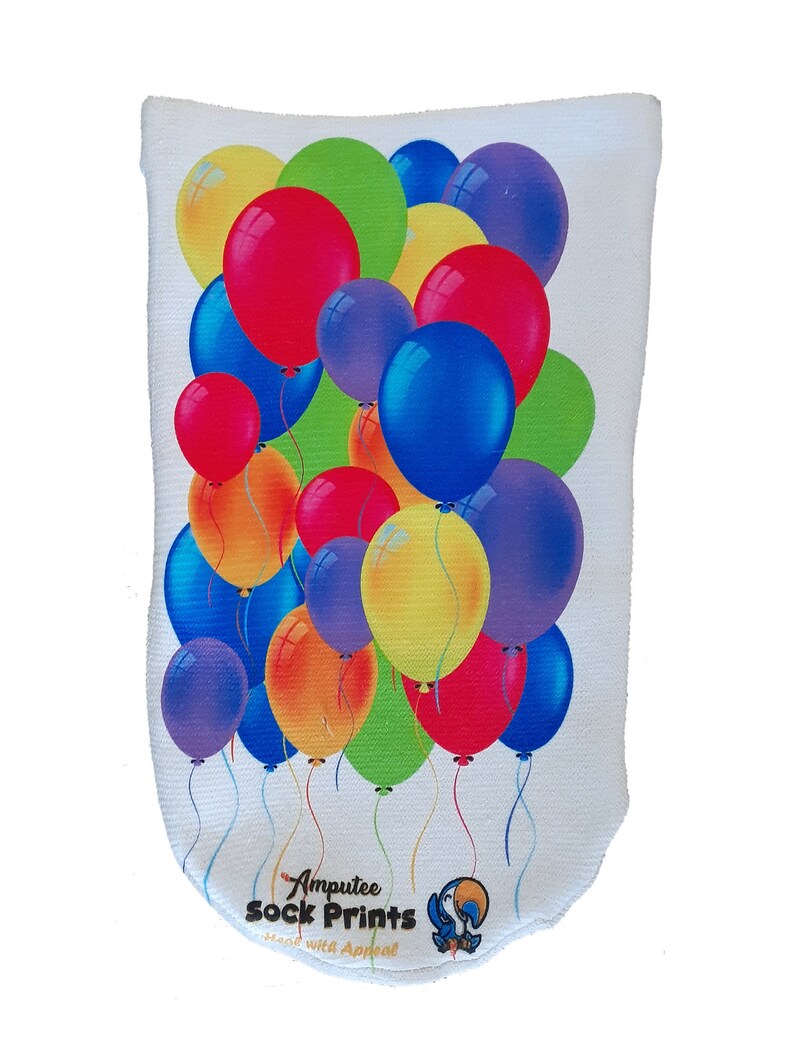 Amputee Sock "balloons 001 Wm", 3PLY Residual Limb or Over Shrinker ...