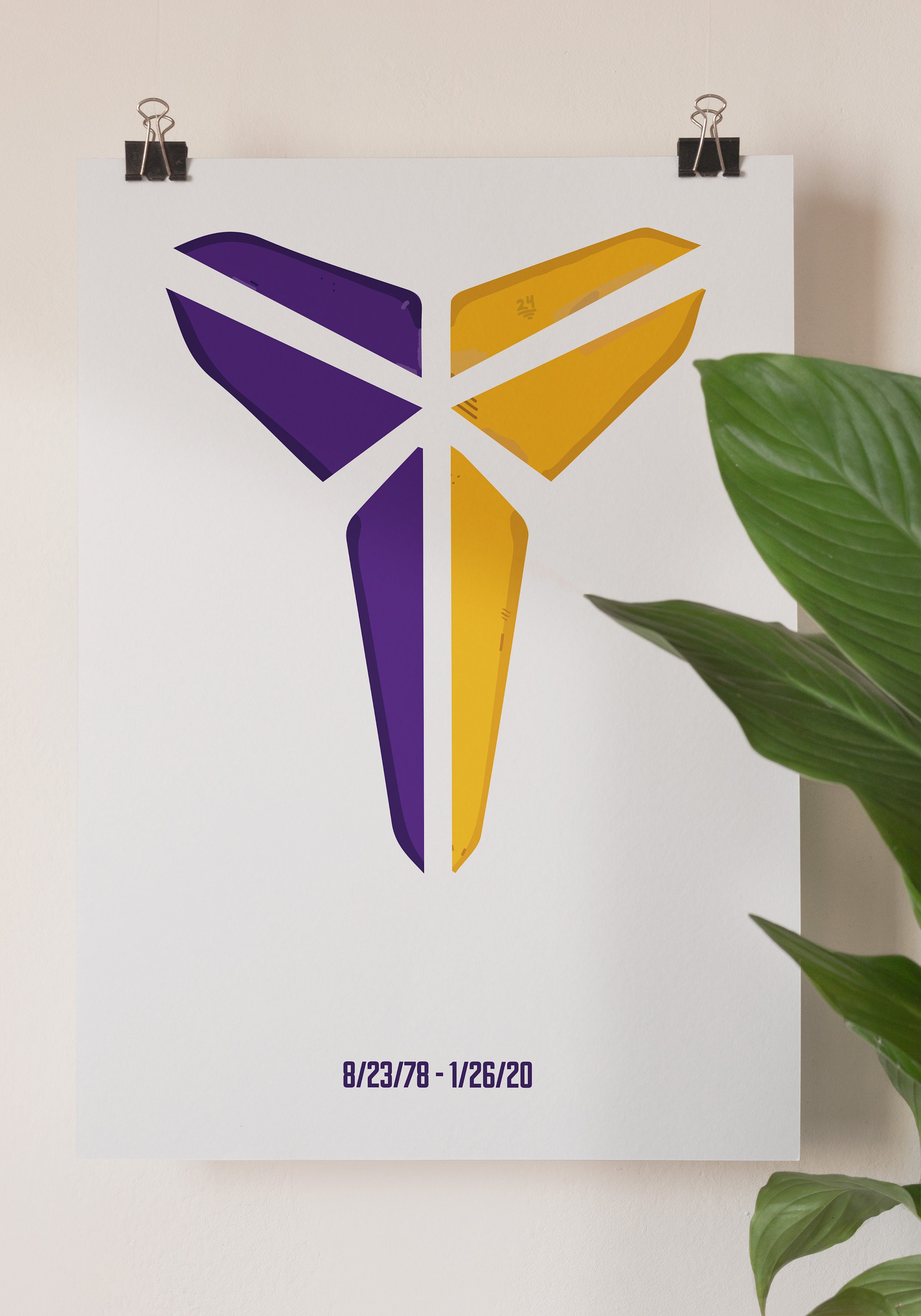 Kobe Bryant Logo Poster - Wall Art // Digital Download Print // Wall ...