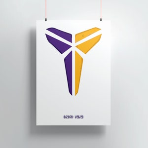 Kobe Bryant Logo Poster - Wall Art // Digital Download Print // Wall ...