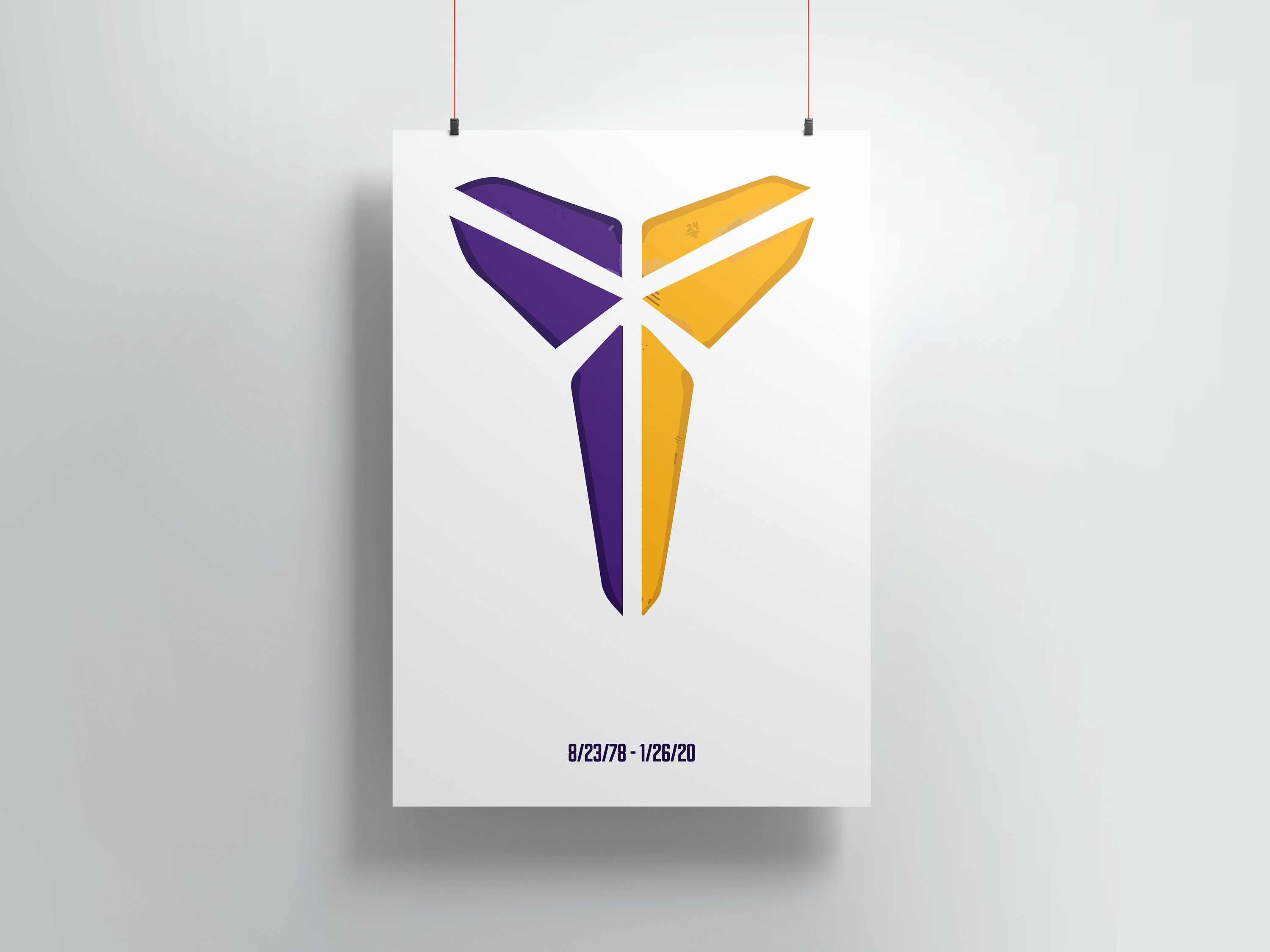 Kobe Bryant Logo Poster - Wall Art // Digital Download Print // Wall ...