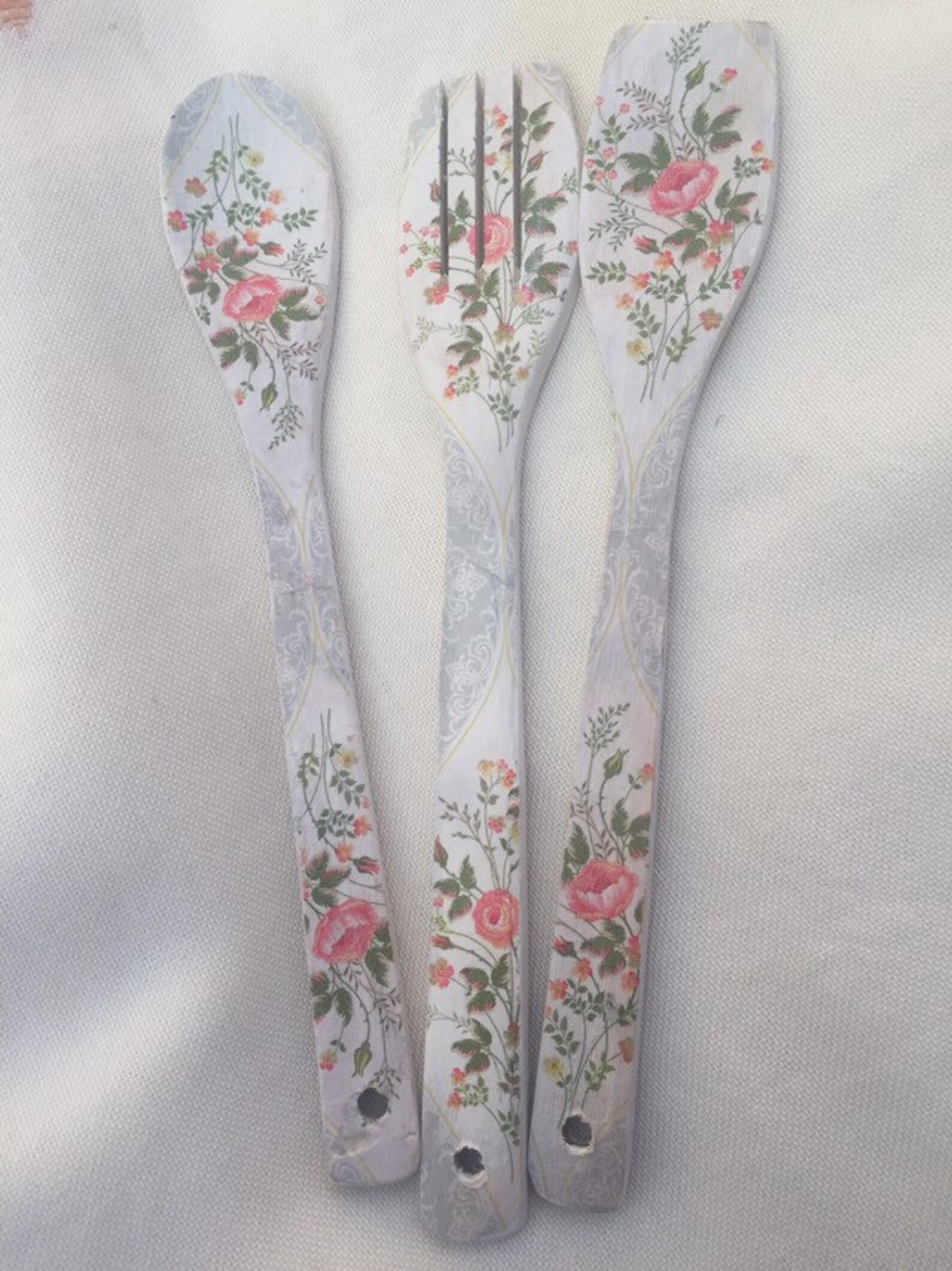 Decorative Wooden Set Decoupage Tools Kitchen Decor Spoon | Etsy