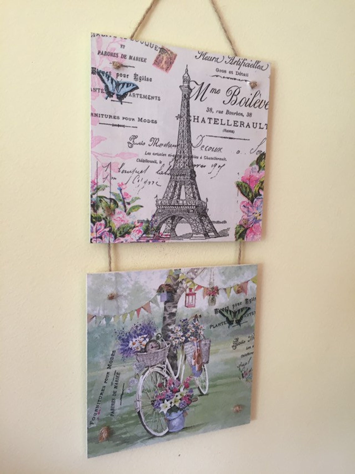 Vintage Wall Decor Housewares Gift Decoupage Hanging Retro - Etsy UK