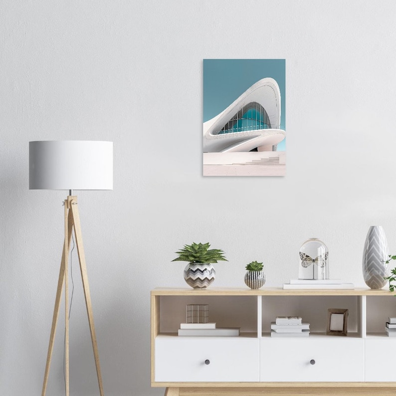 Premium Matte Paper Poster - Modernist Architecture, Zaha Hadid Style ...