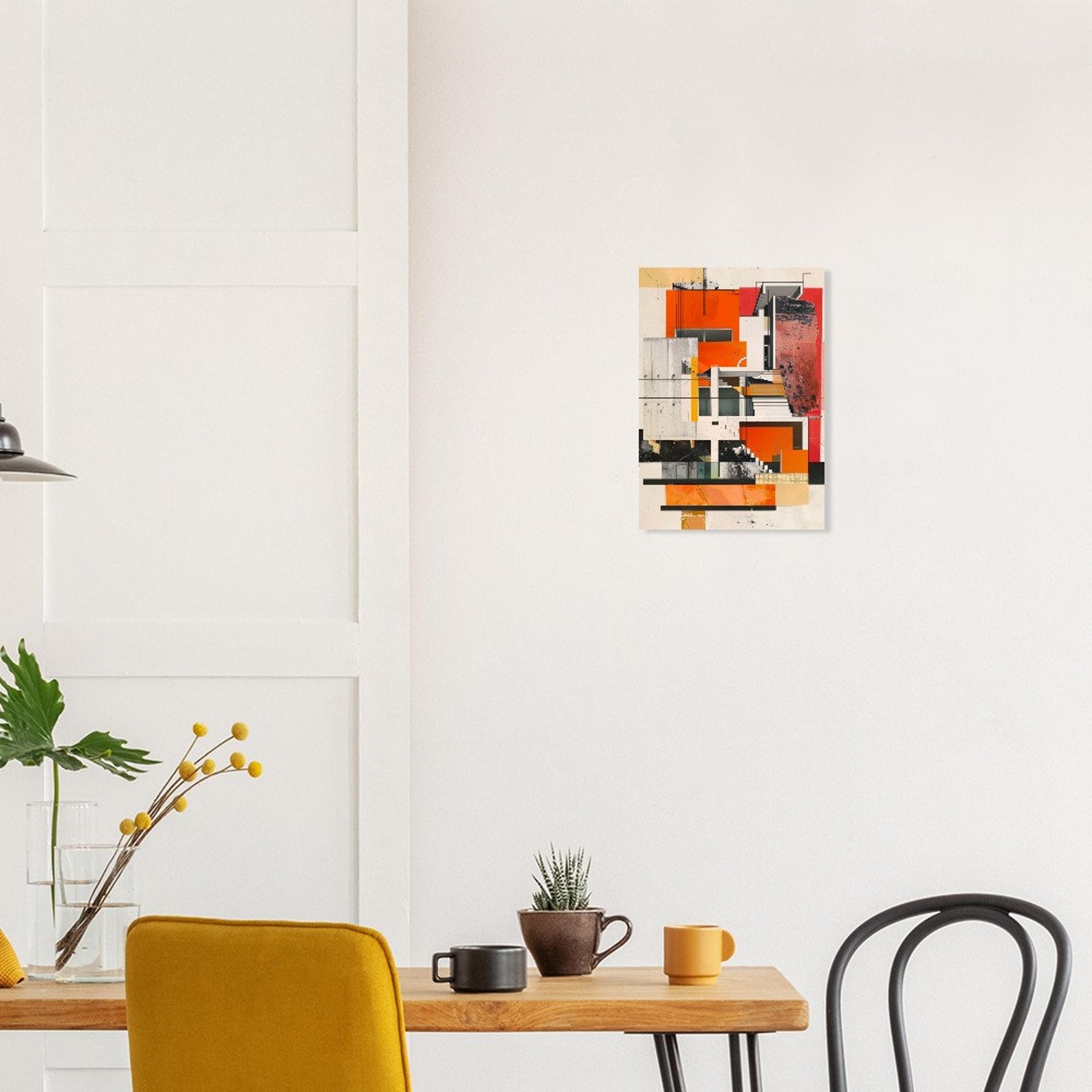 Premium Matte Paper Poster - Contemporary 1960s Architectural Collage ...