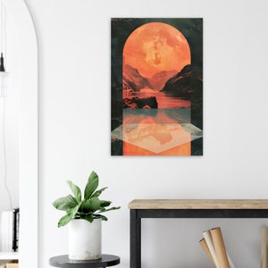 Premium Matte Paper Poster - Surreal Collage, Nature, Mountains, Ed ...