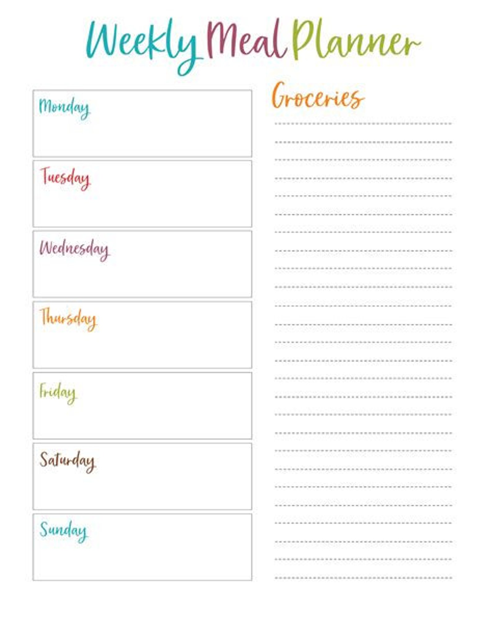 Day Planner Printable, Print at Home Daily Planner, Priority Planner ...