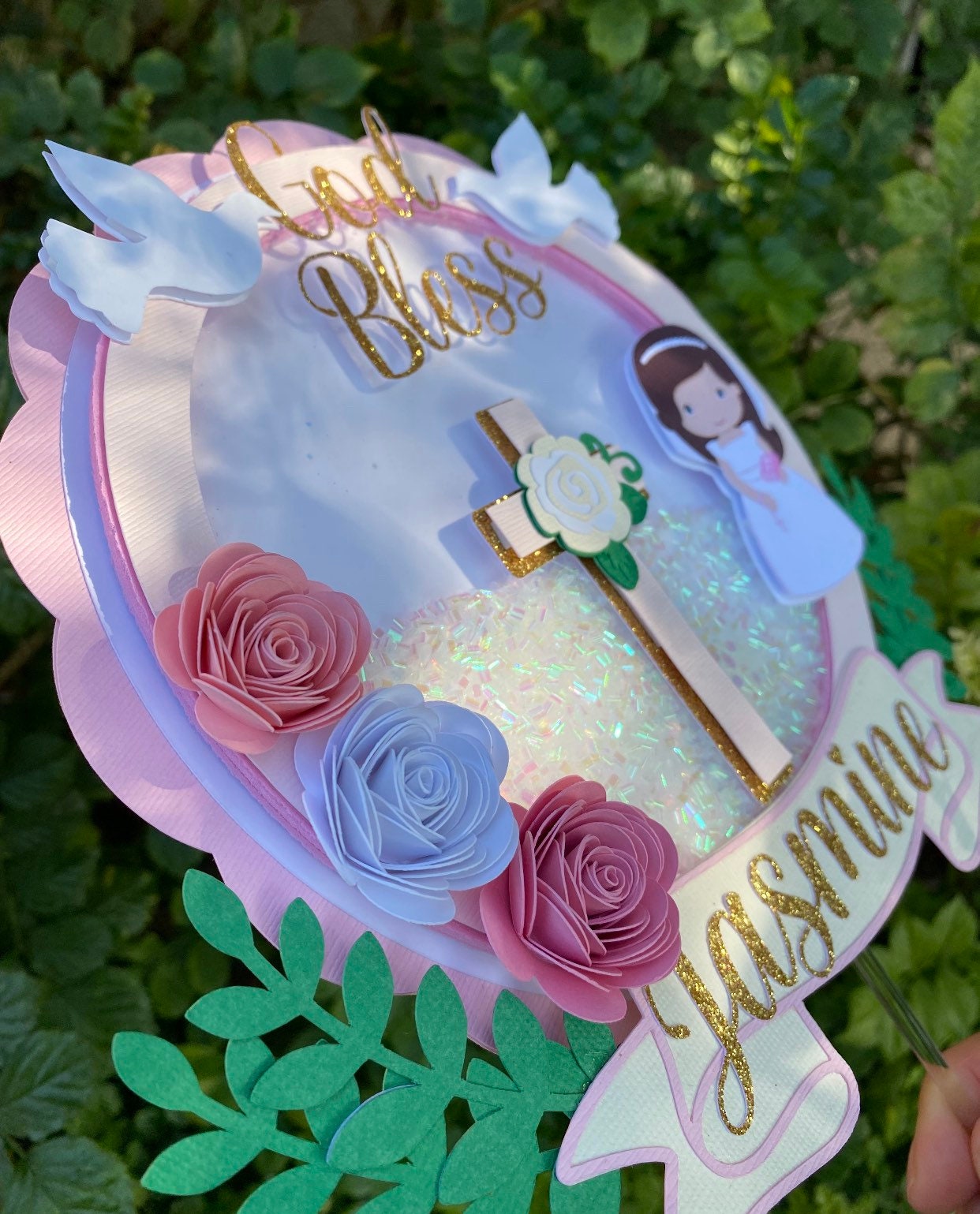 Religious Cake Topper Shaker | Cake Topper | Baptism | First Communion ...