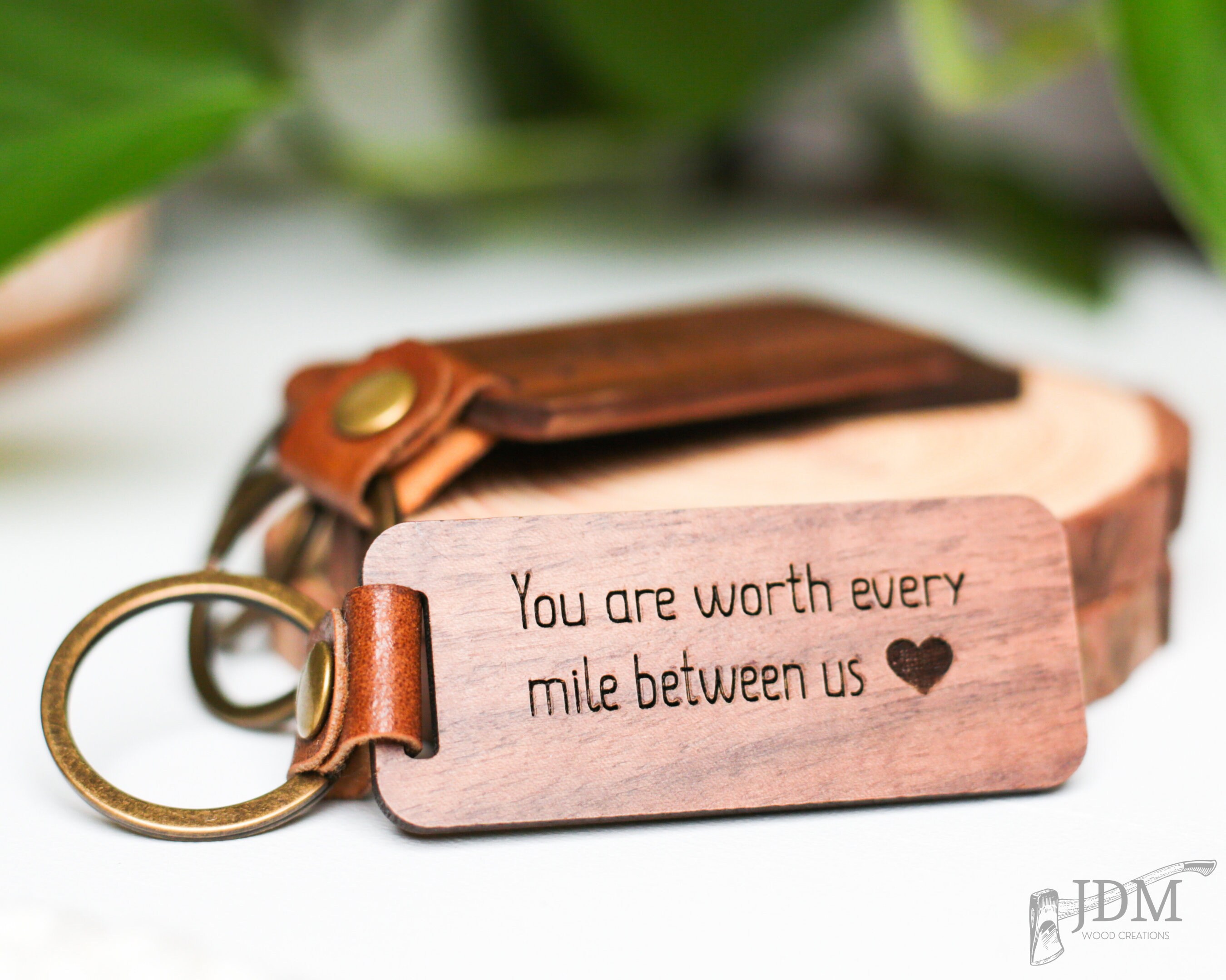 Anniversary Keychain | Custom Engraved Wood Keychain | Date Keychain ...