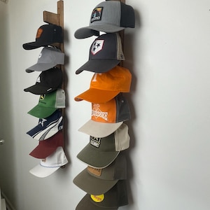 Custom Wood Hat Rack | Hat Display Shelf | Handmade Hat Hanging Rack ...