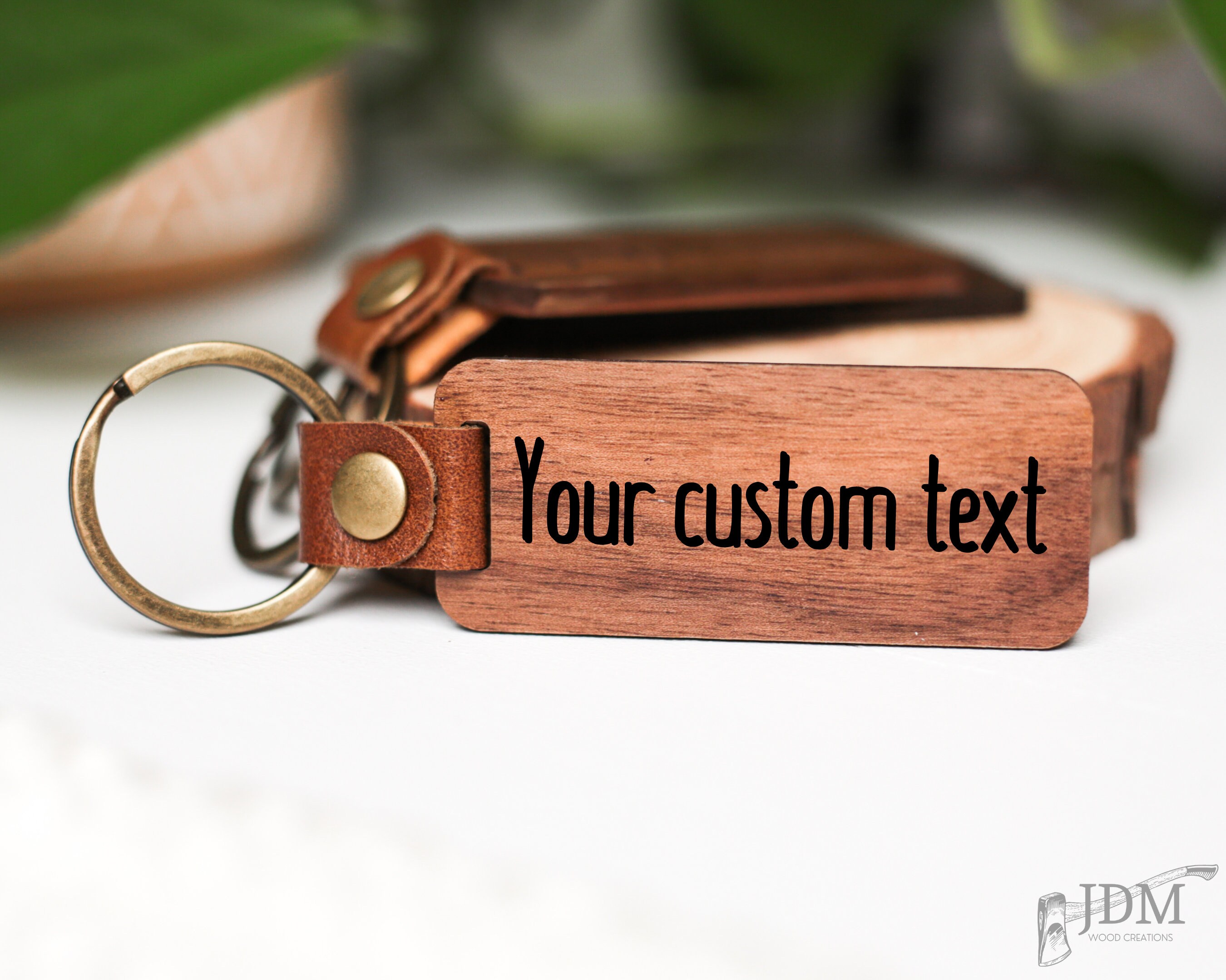 Anniversary Keychain | Custom Engraved Wood Keychain | Date Keychain ...