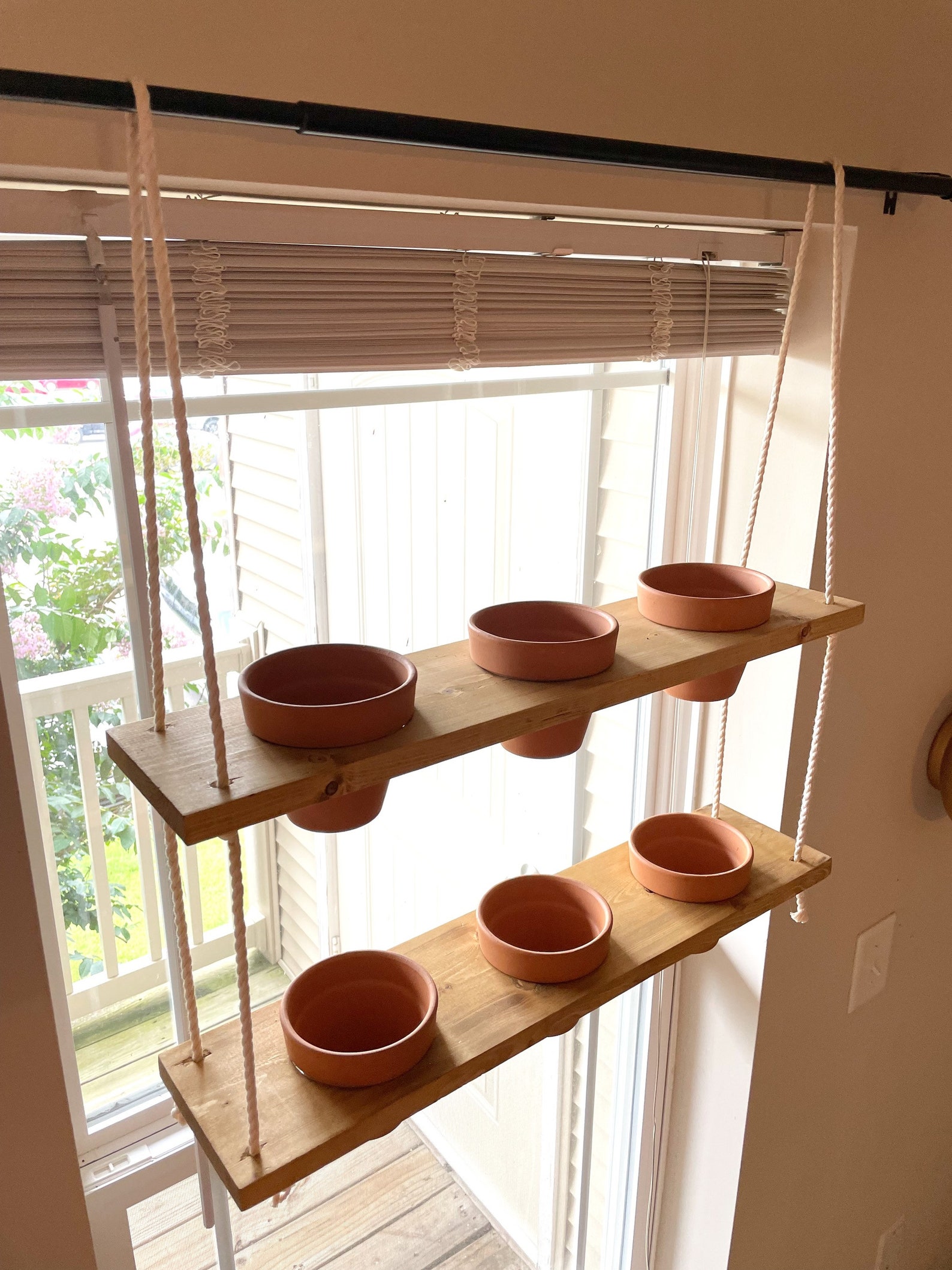 Window Plant Shelf Hanging Planter Tiered Plant Shelf Window Garden ...