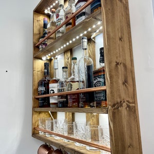 Liquor Shelf | Whiskey Rack | Home Bar Shelves | Bourbon Display ...