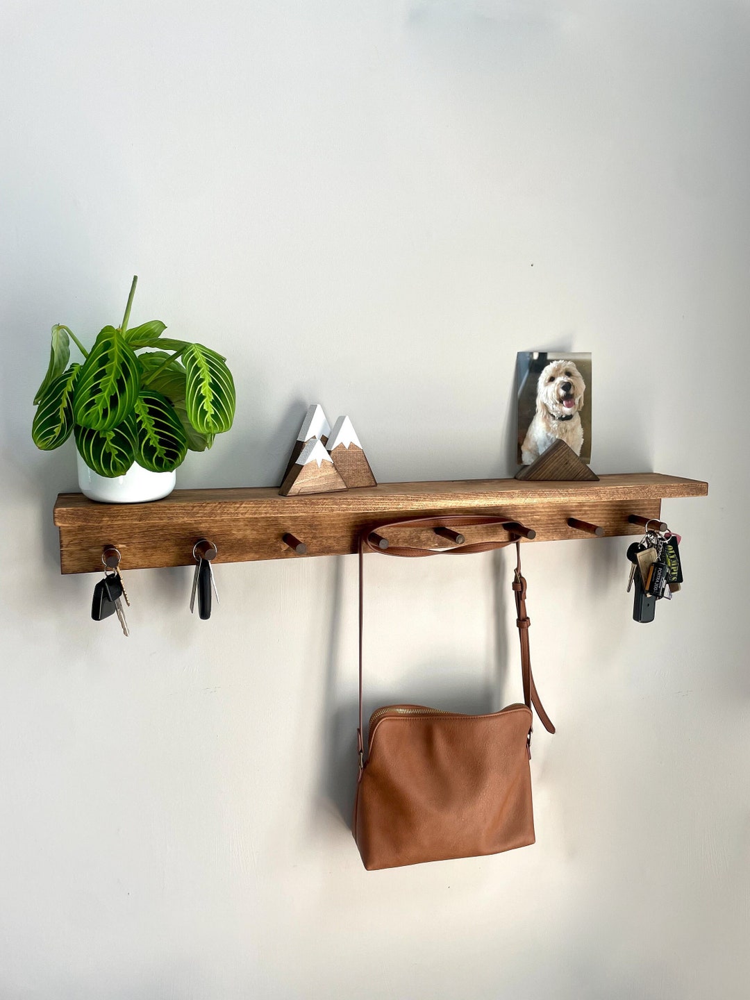 Entryway Organizer | Key Holder | Entryway Shelf | Coat Hanger ...