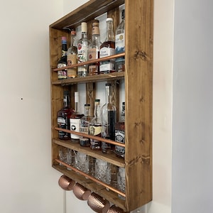 Liquor Shelf | Whiskey Rack | Home Bar Shelves | Bourbon Display ...